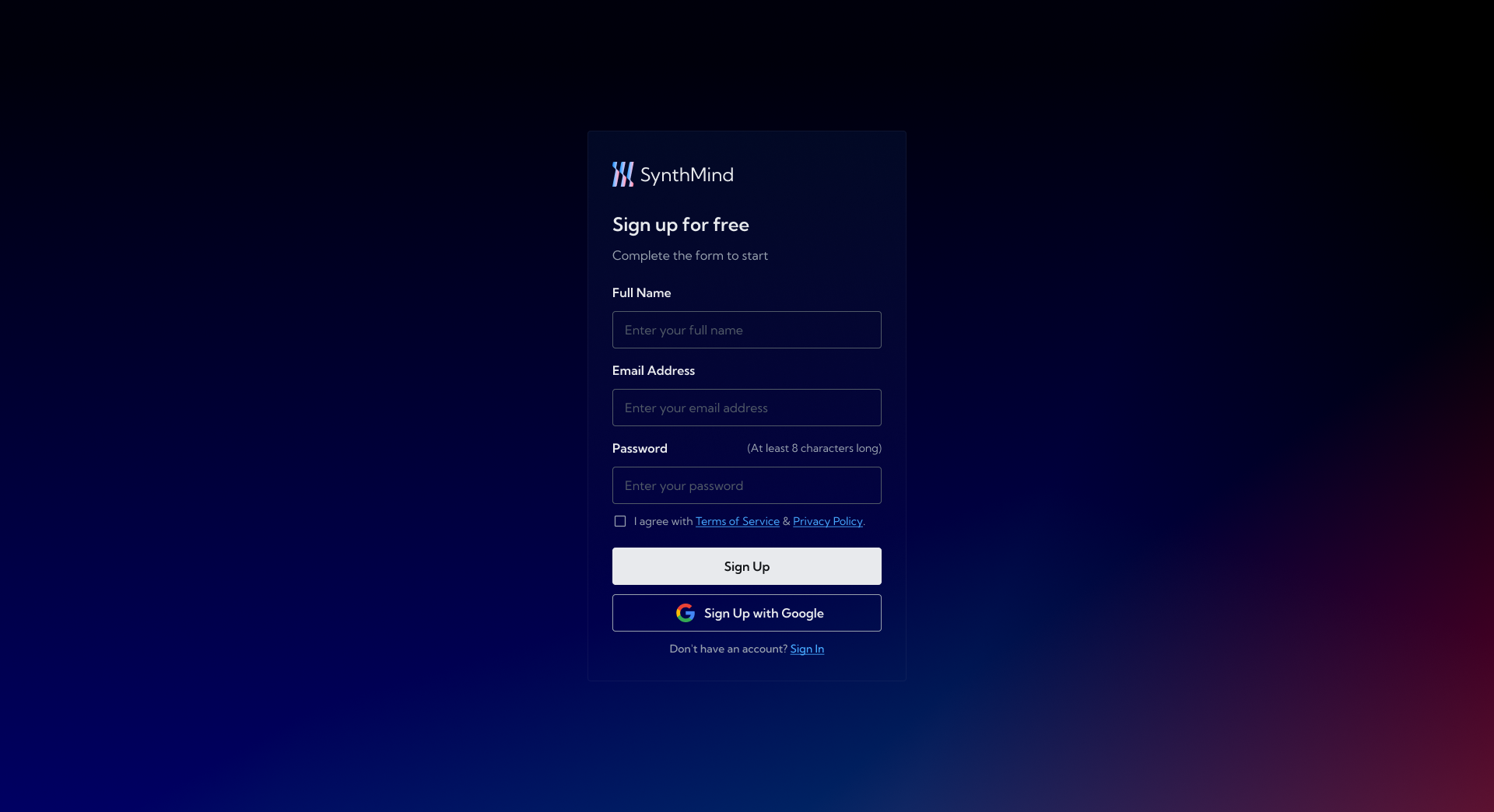 SynthMind - AI Generator Bot Business and Technology Startup Figma Template by DiverseKit